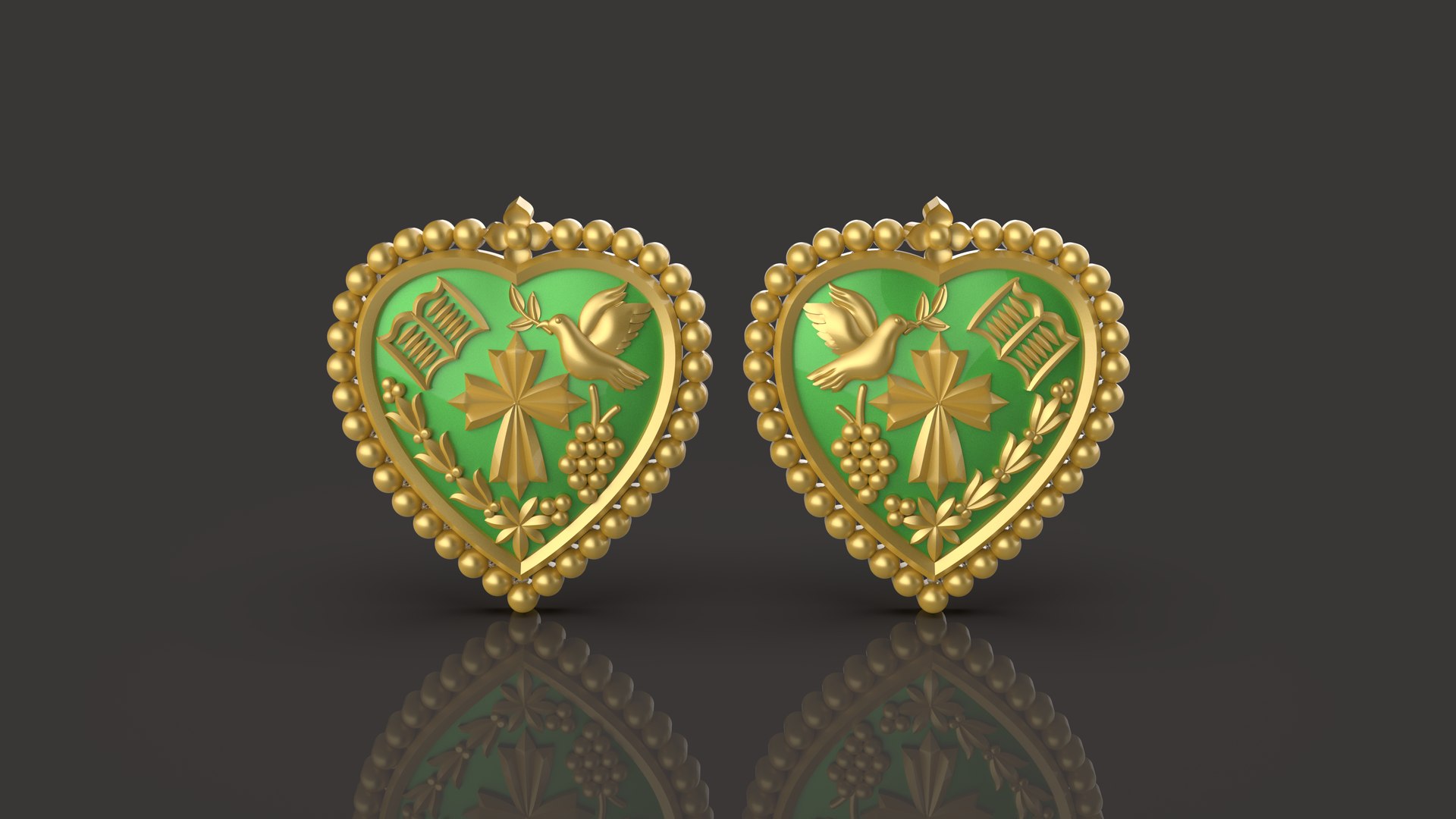 3D Heart Shape Nature Tops - 001 - TurboSquid 2352727