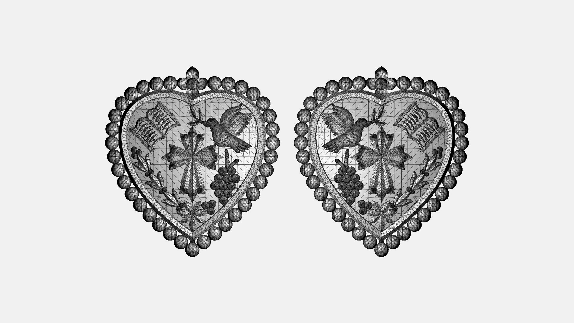 3D Heart Shape Nature Tops - 001 - TurboSquid 2352727