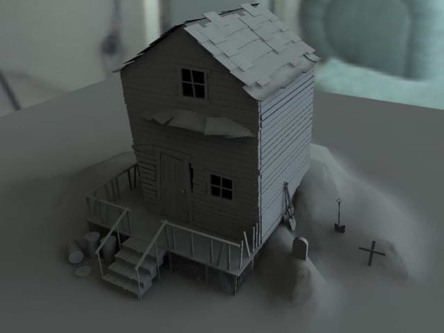 3d Scary House Model