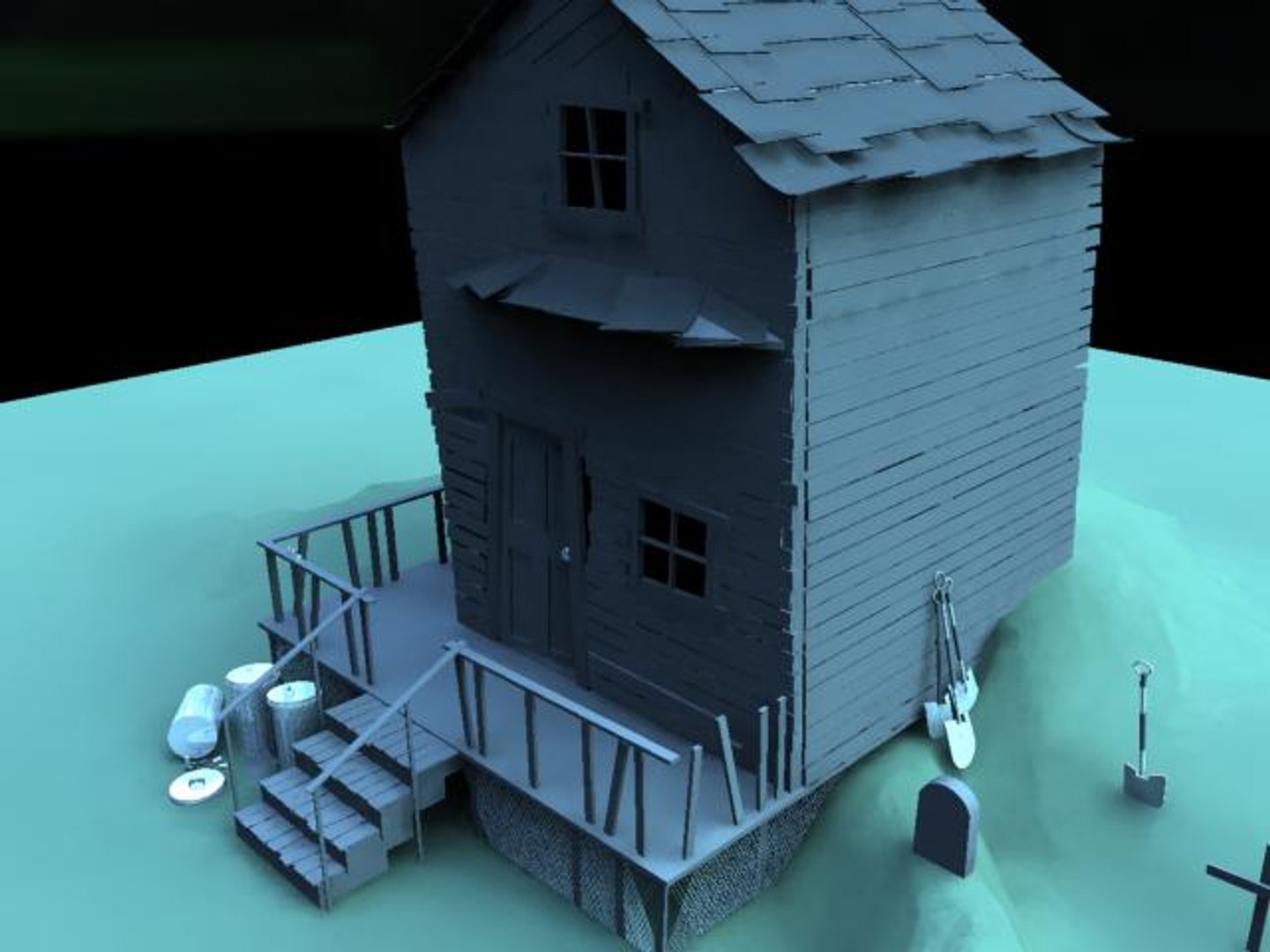 3d Scary House Model