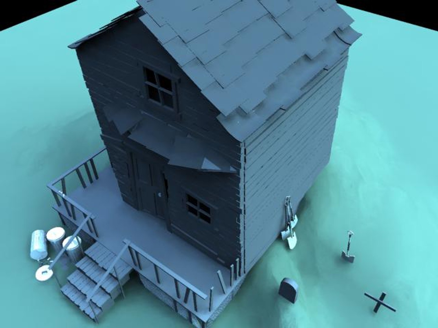 3d Scary House Model