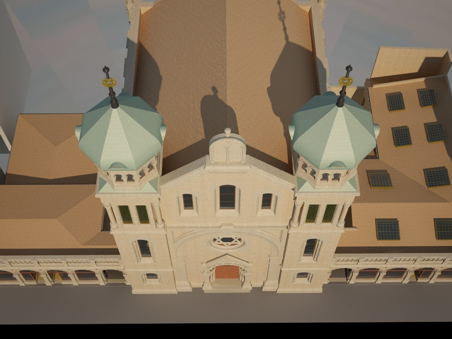Synagogue Temple 3d Dwg