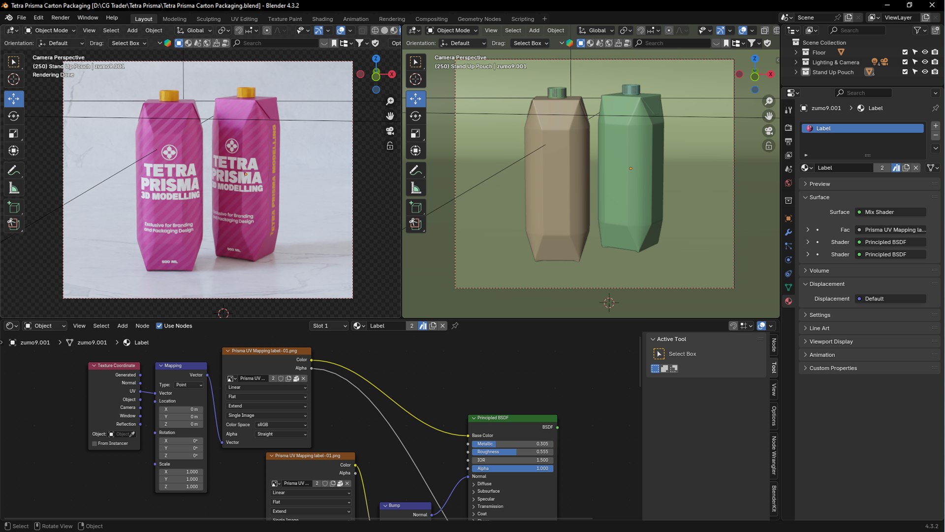 3D Tetra Prisma Carton Box Packaging - TurboSquid 2414255