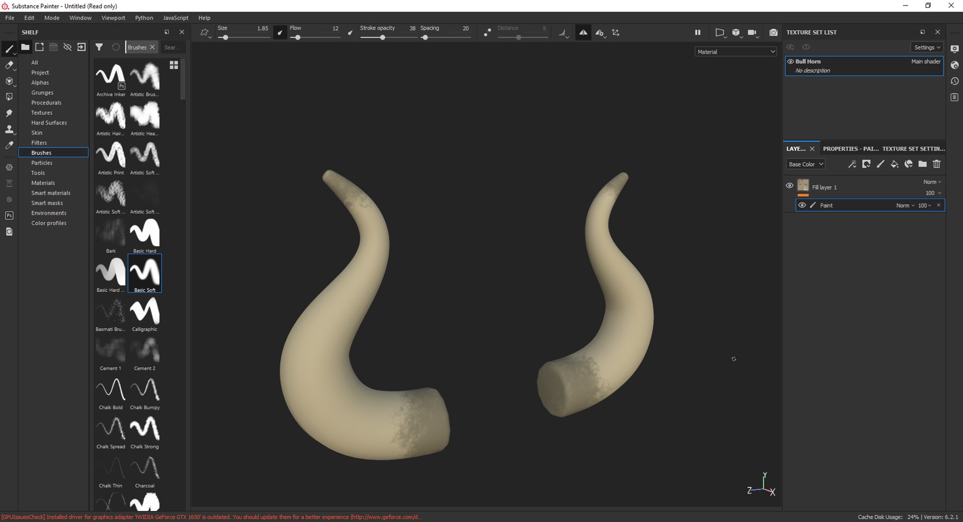 Bull Horn 3D Model - TurboSquid 2151780