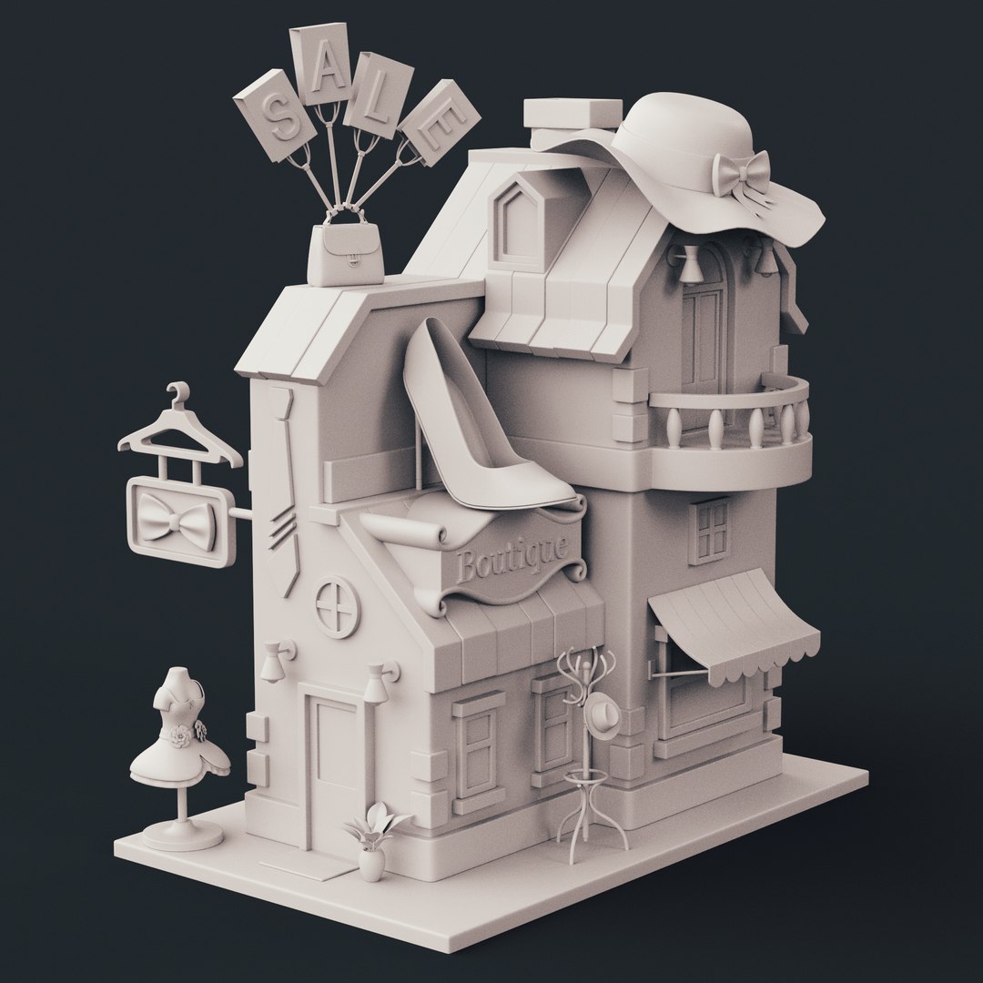 3D 8 Cartoon Buildings Collection - TurboSquid 1957639