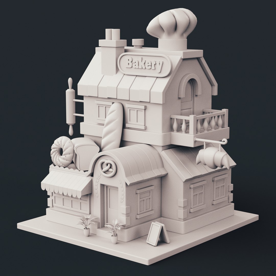3D 8 Cartoon Buildings Collection - TurboSquid 1957639