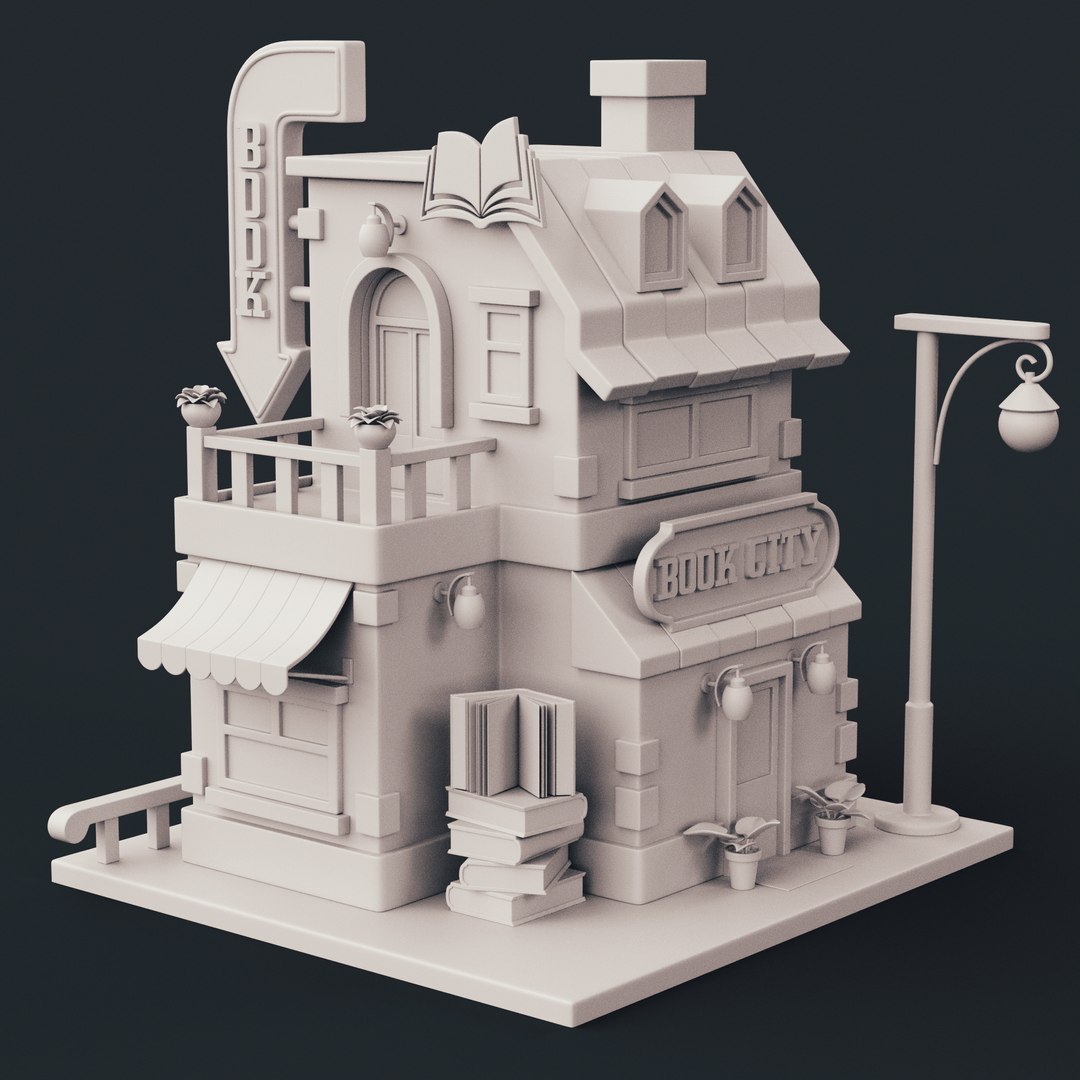 3D 8 Cartoon Buildings Collection - TurboSquid 1957639