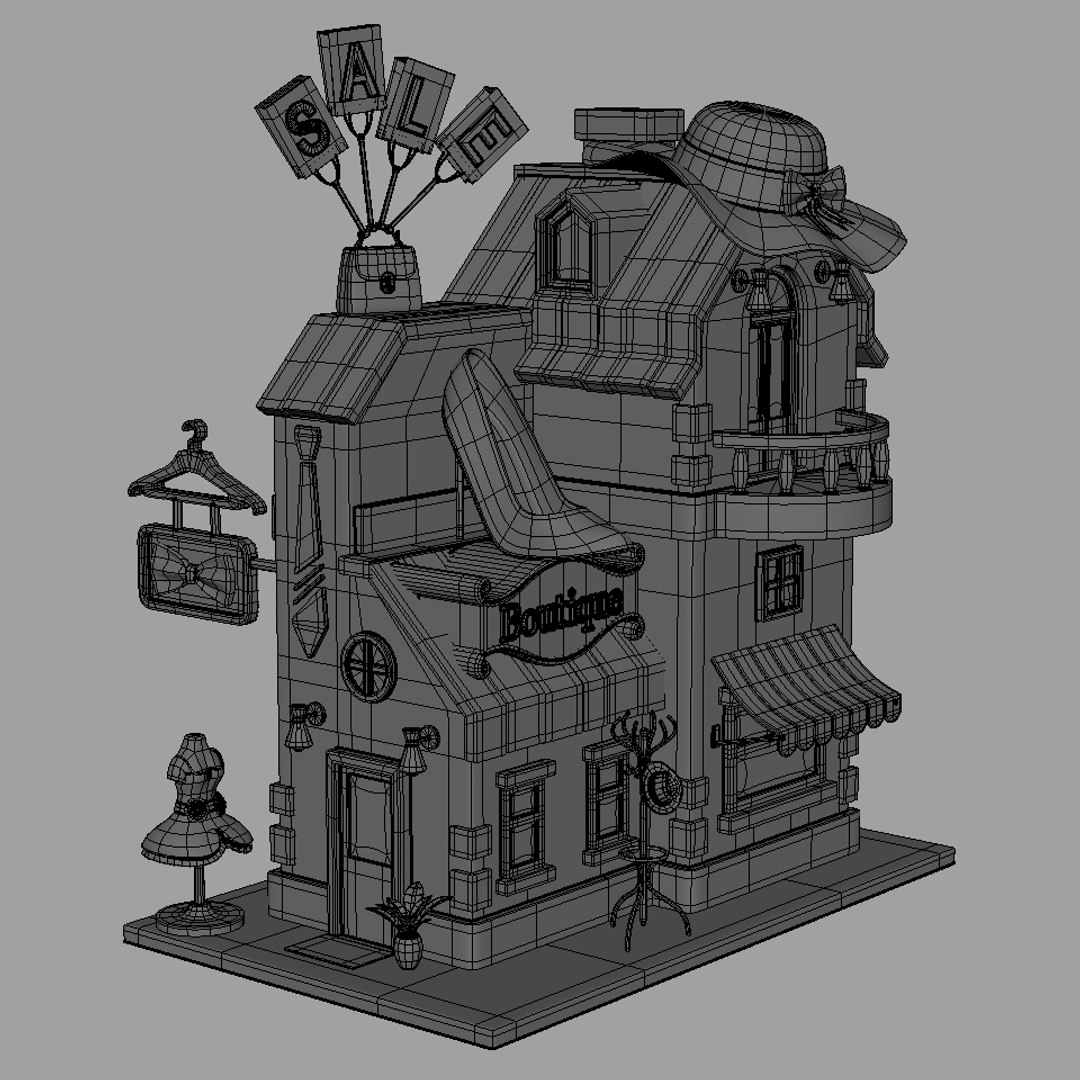 3D 8 Cartoon Buildings Collection - TurboSquid 1957639