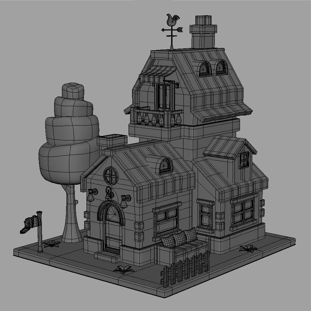 3D 8 Cartoon Buildings Collection - TurboSquid 1957639