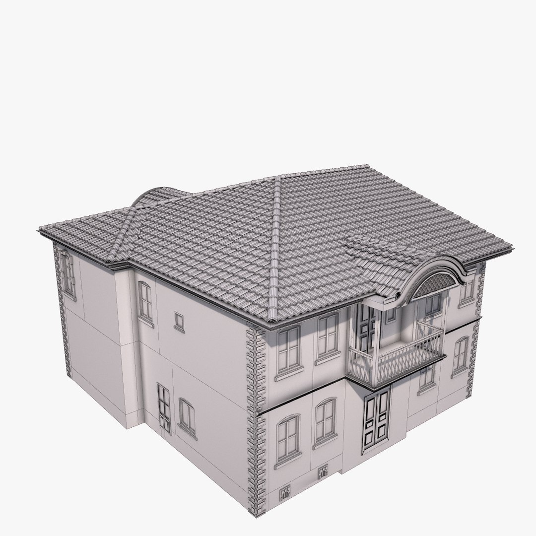 traditional ottoman house konya 3d model