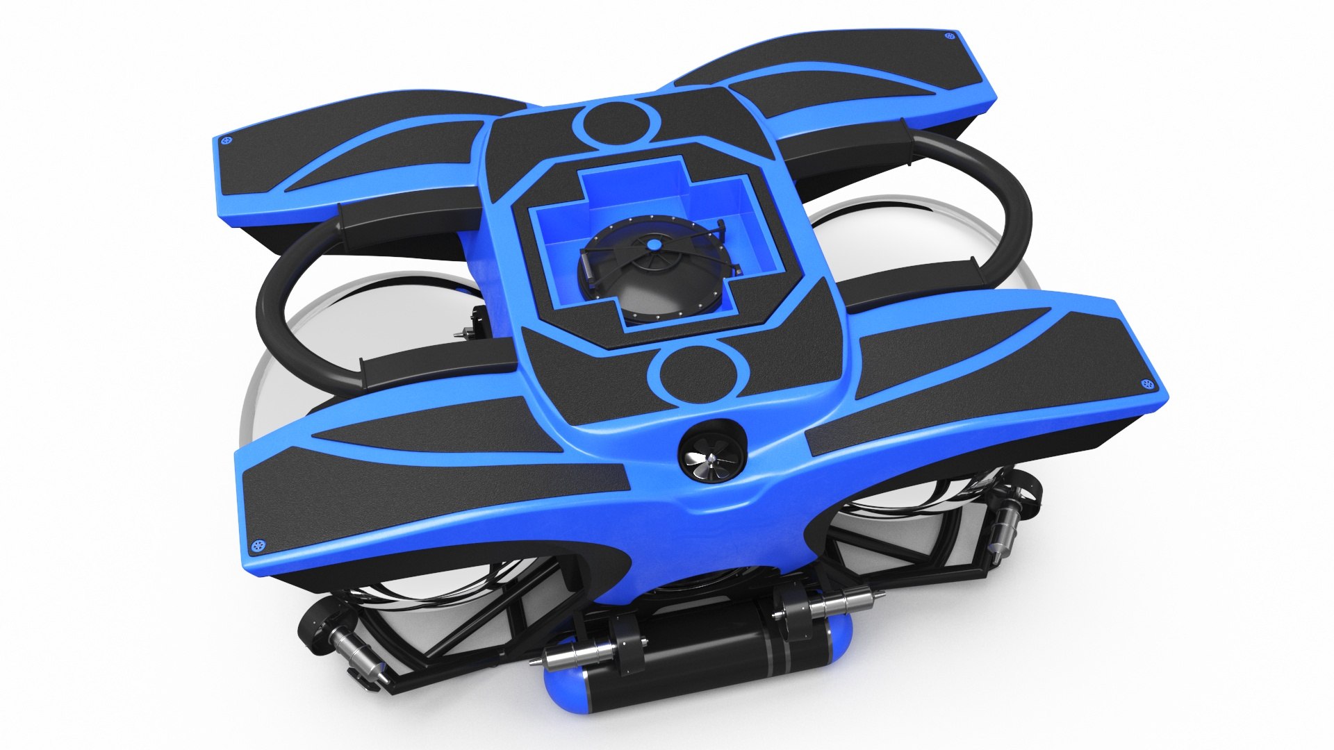 Tourist Deep Sea Submarine Blue Rigged 3D Model - TurboSquid 2258246