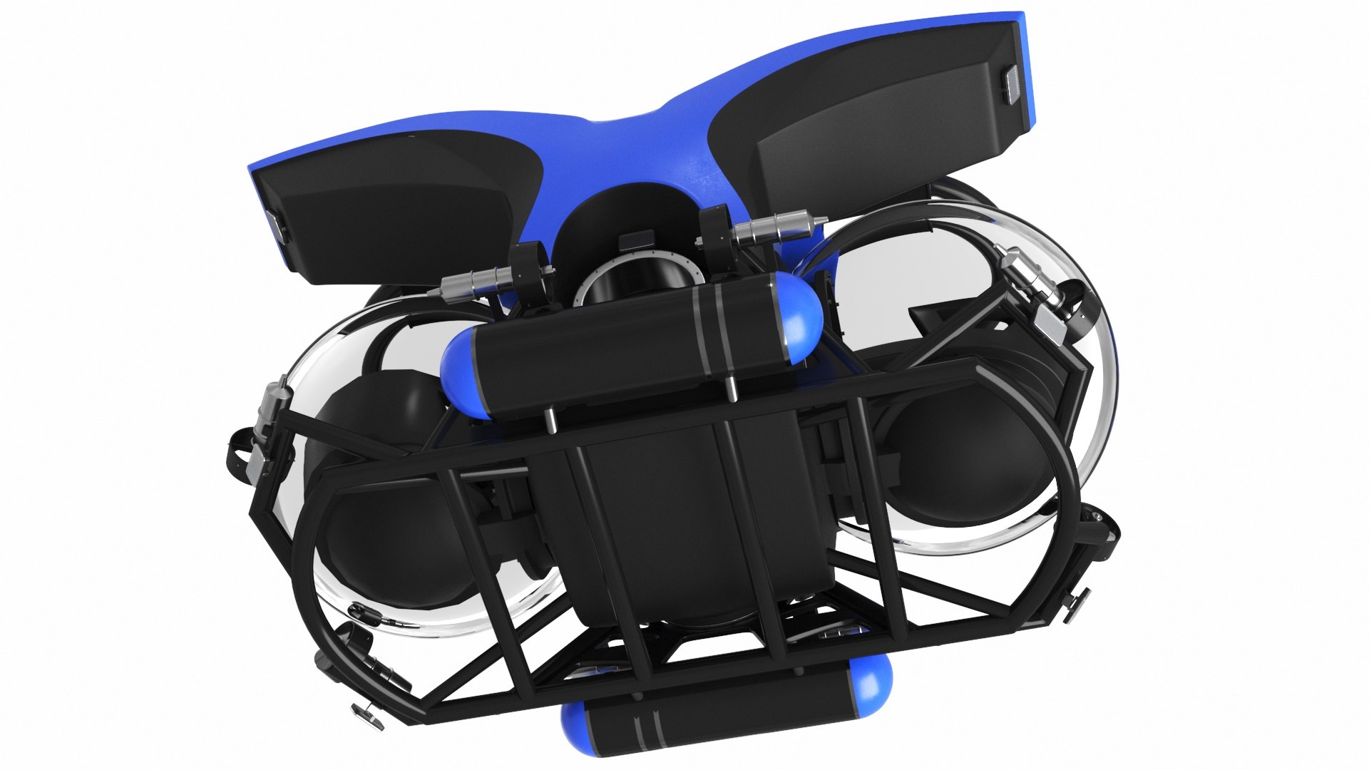 Tourist Deep Sea Submarine Blue Rigged 3D Model - TurboSquid 2258246