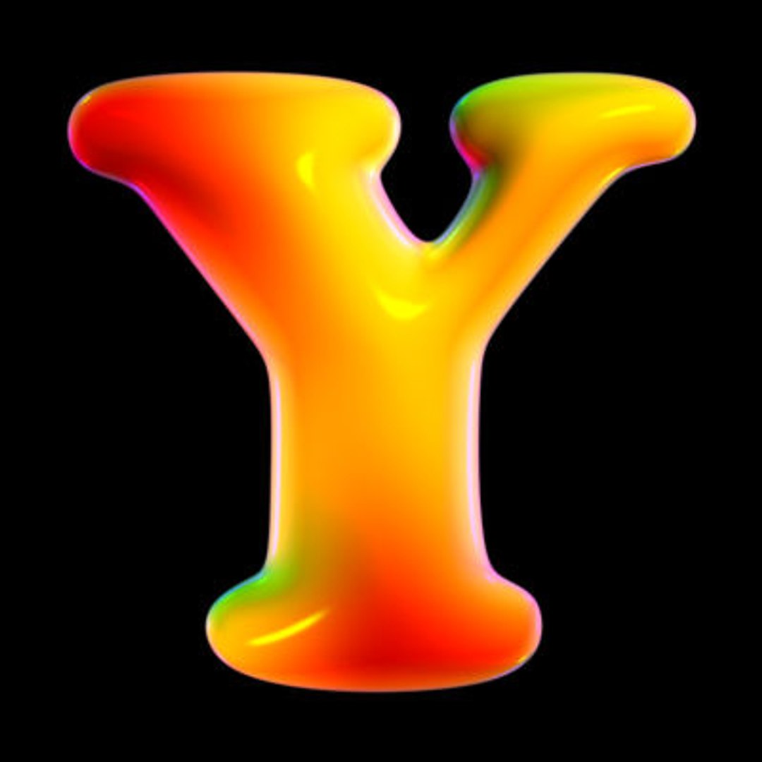 3ds Max Organic Font Letter Y