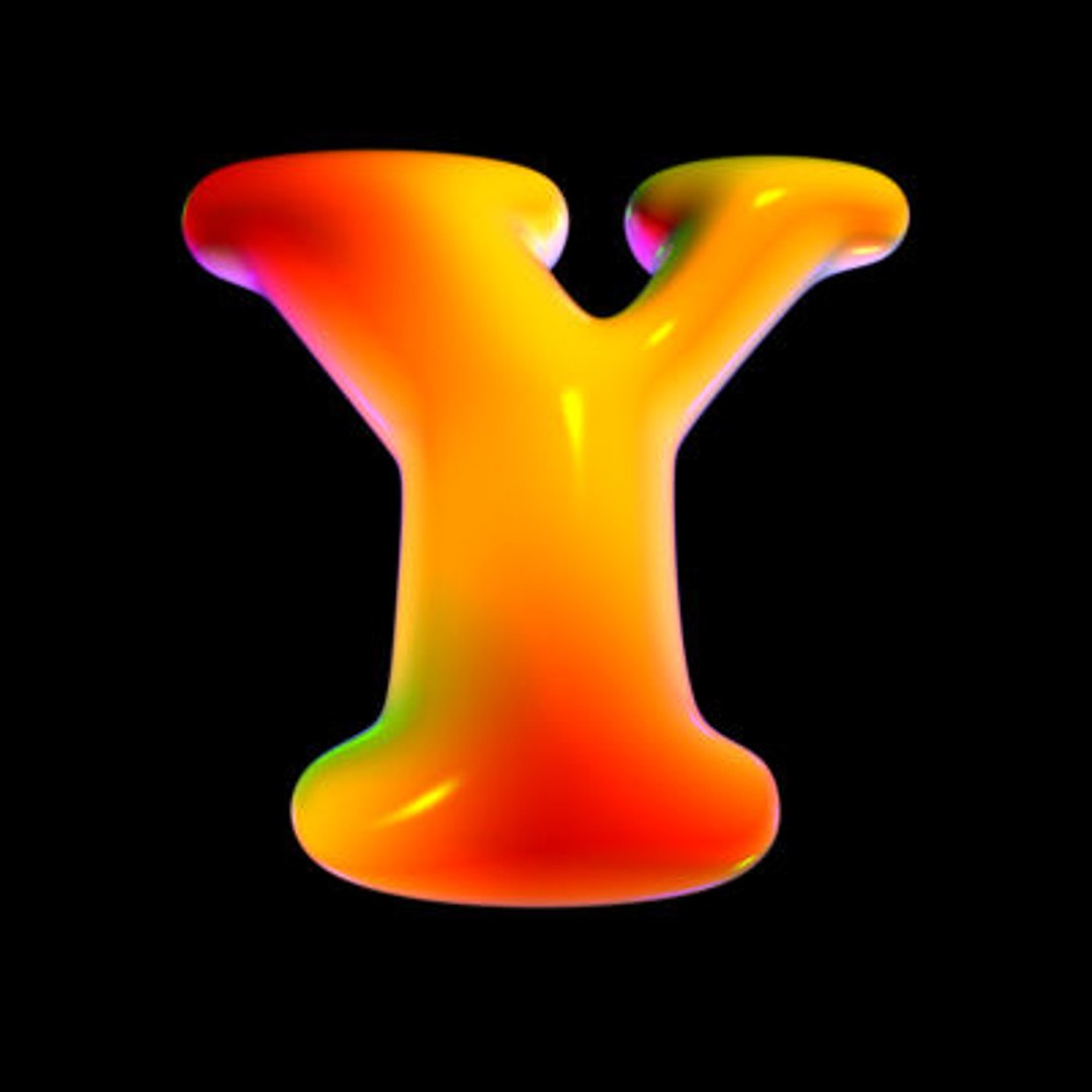 3ds Max Organic Font Letter Y