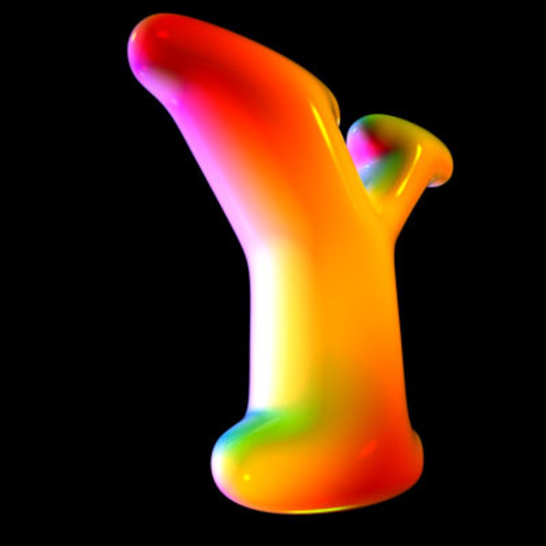 3ds Max Organic Font Letter Y