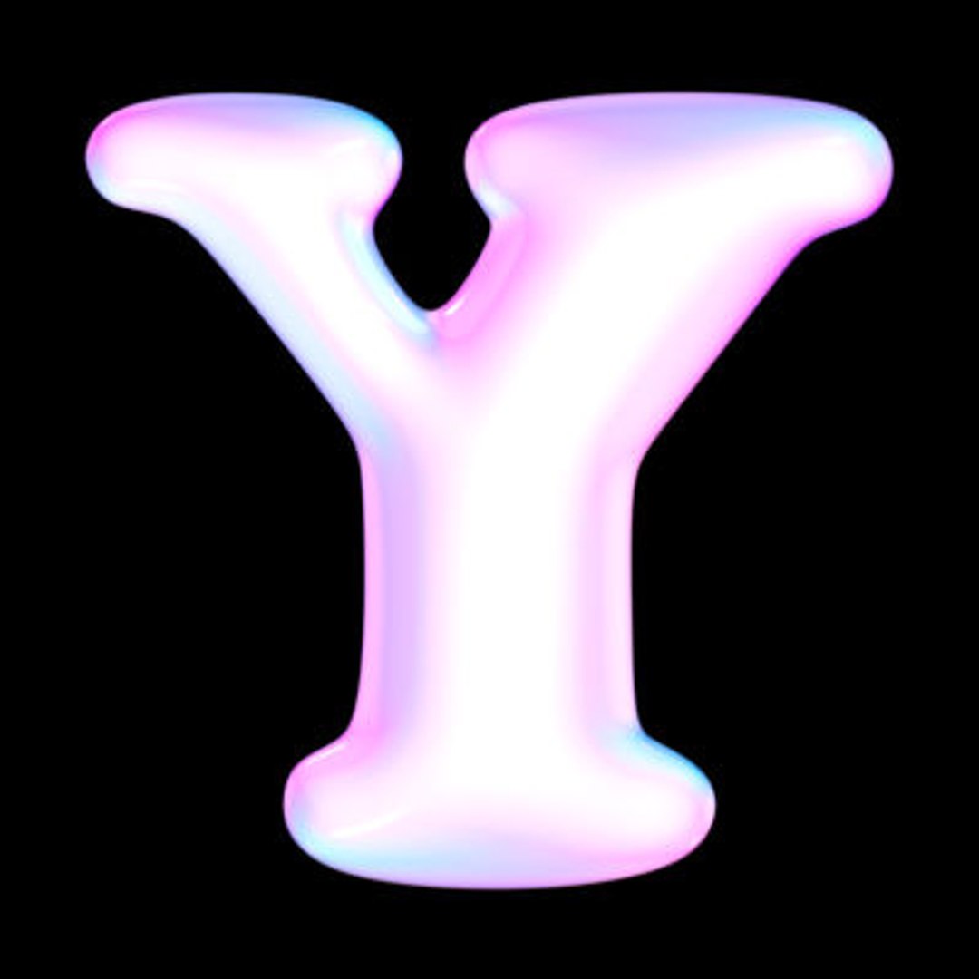 3ds Max Organic Font Letter Y