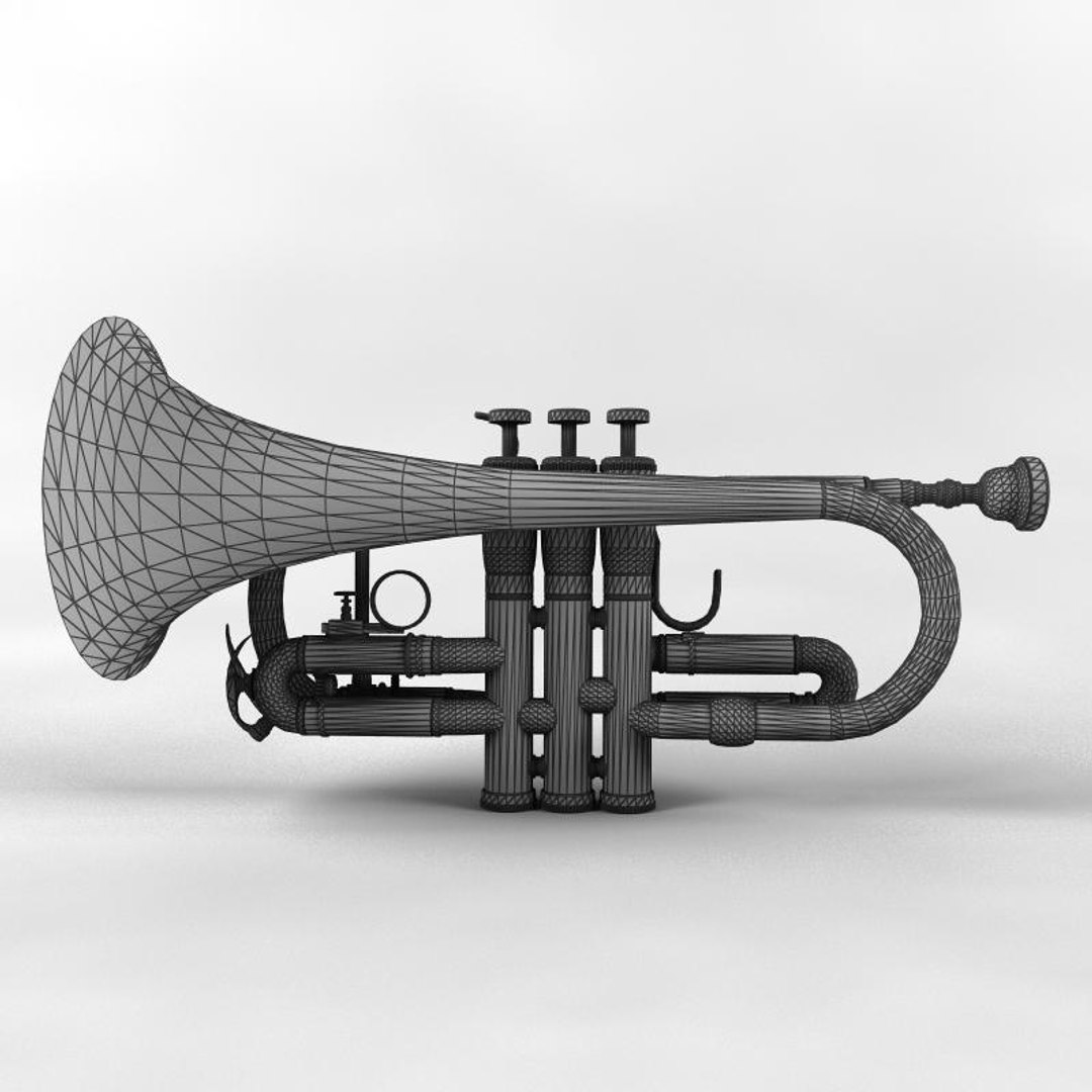 3d Model Music Trumpet