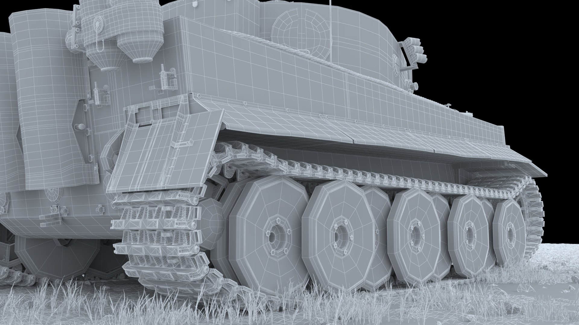 3D Model Tiger Tank Scene - TurboSquid 1821048