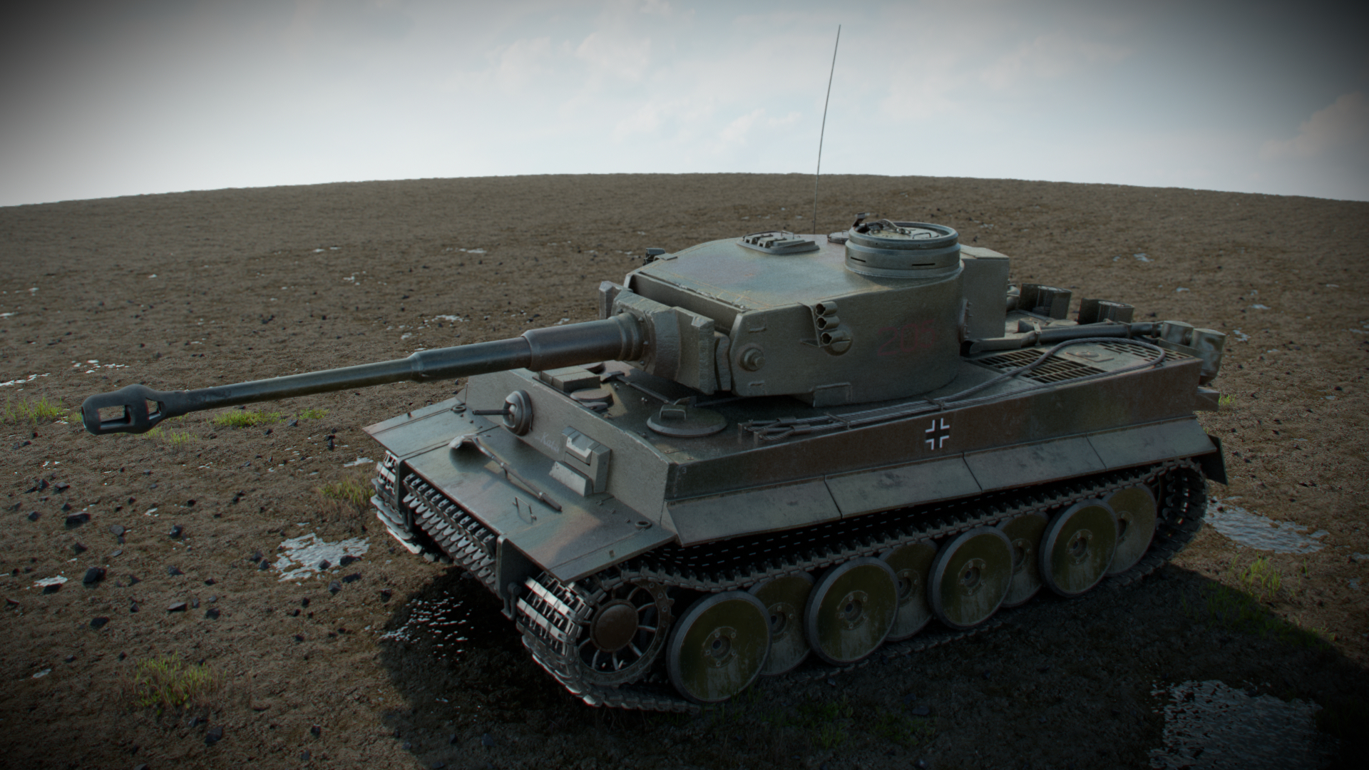 3D model Tiger Tank Scene - TurboSquid 1821048