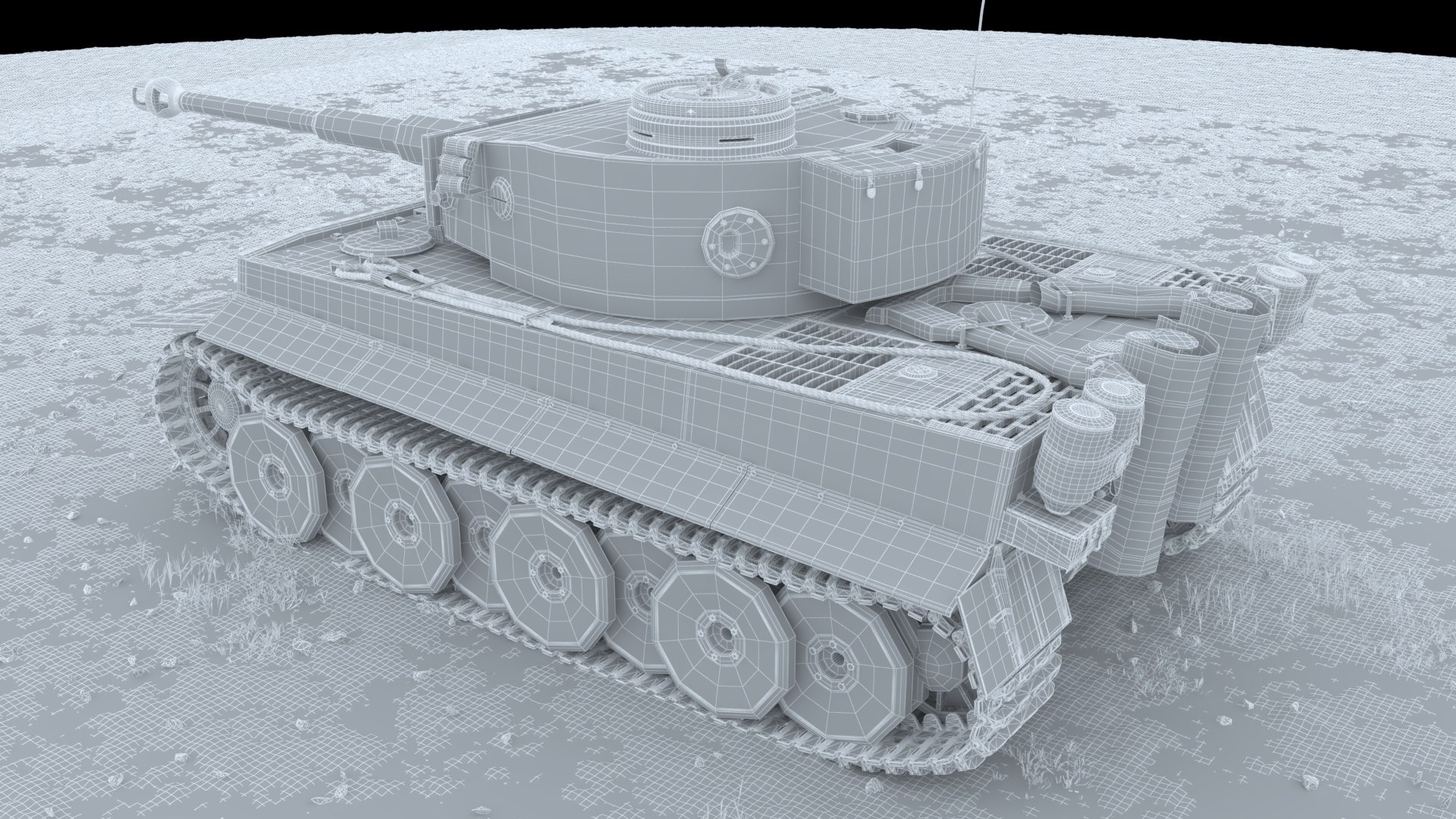 3D Model Tiger Tank Scene - TurboSquid 1821048