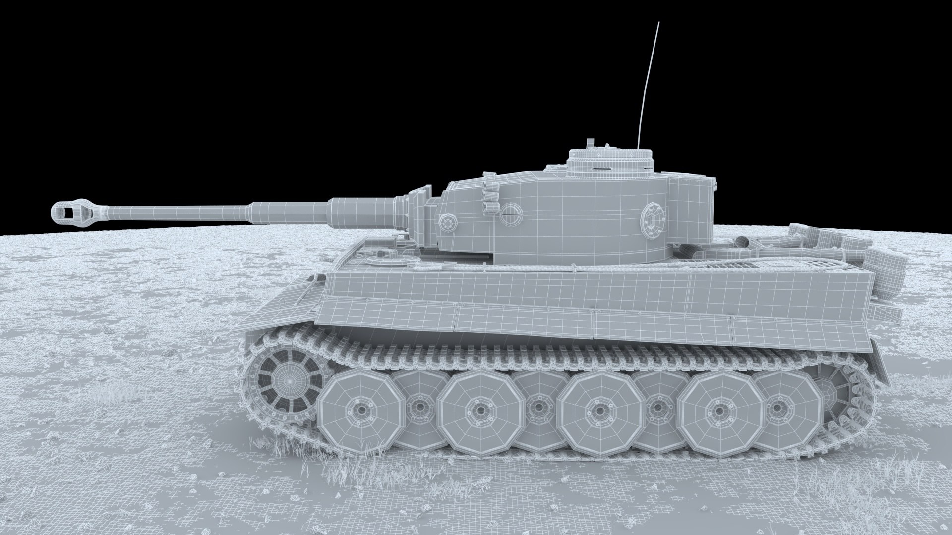 3D Model Tiger Tank Scene - TurboSquid 1821048