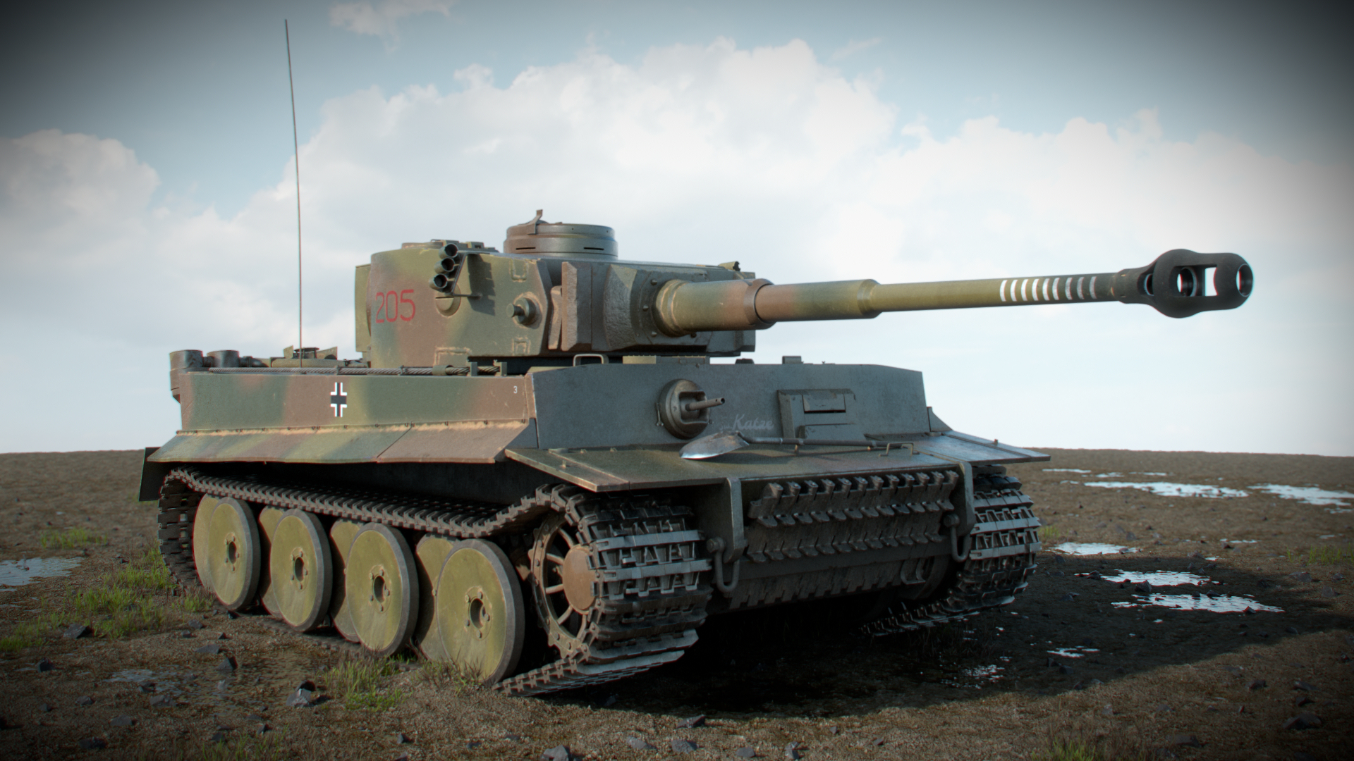 3D model Tiger Tank Scene - TurboSquid 1821048