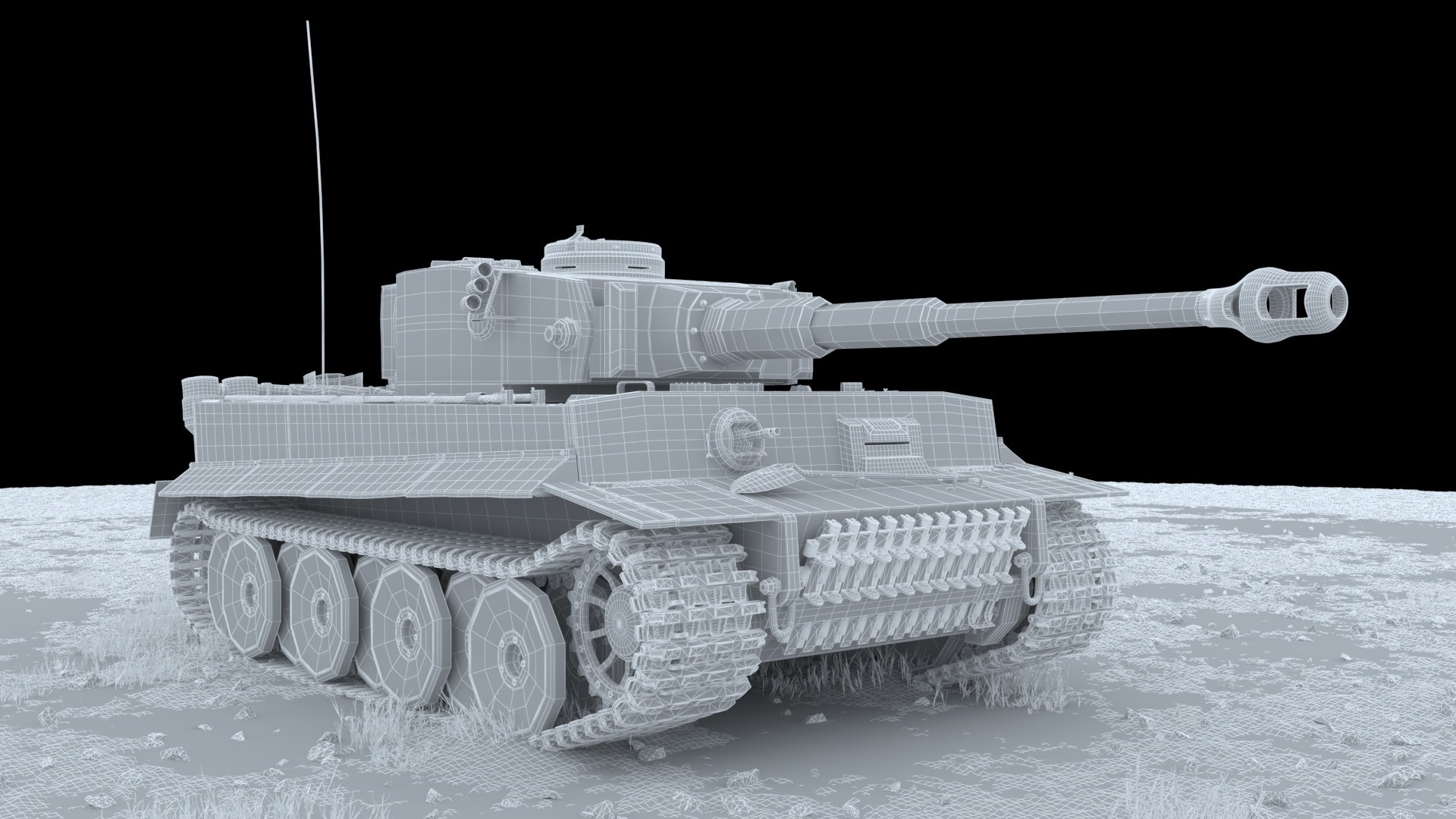 3D Model Tiger Tank Scene - TurboSquid 1821048