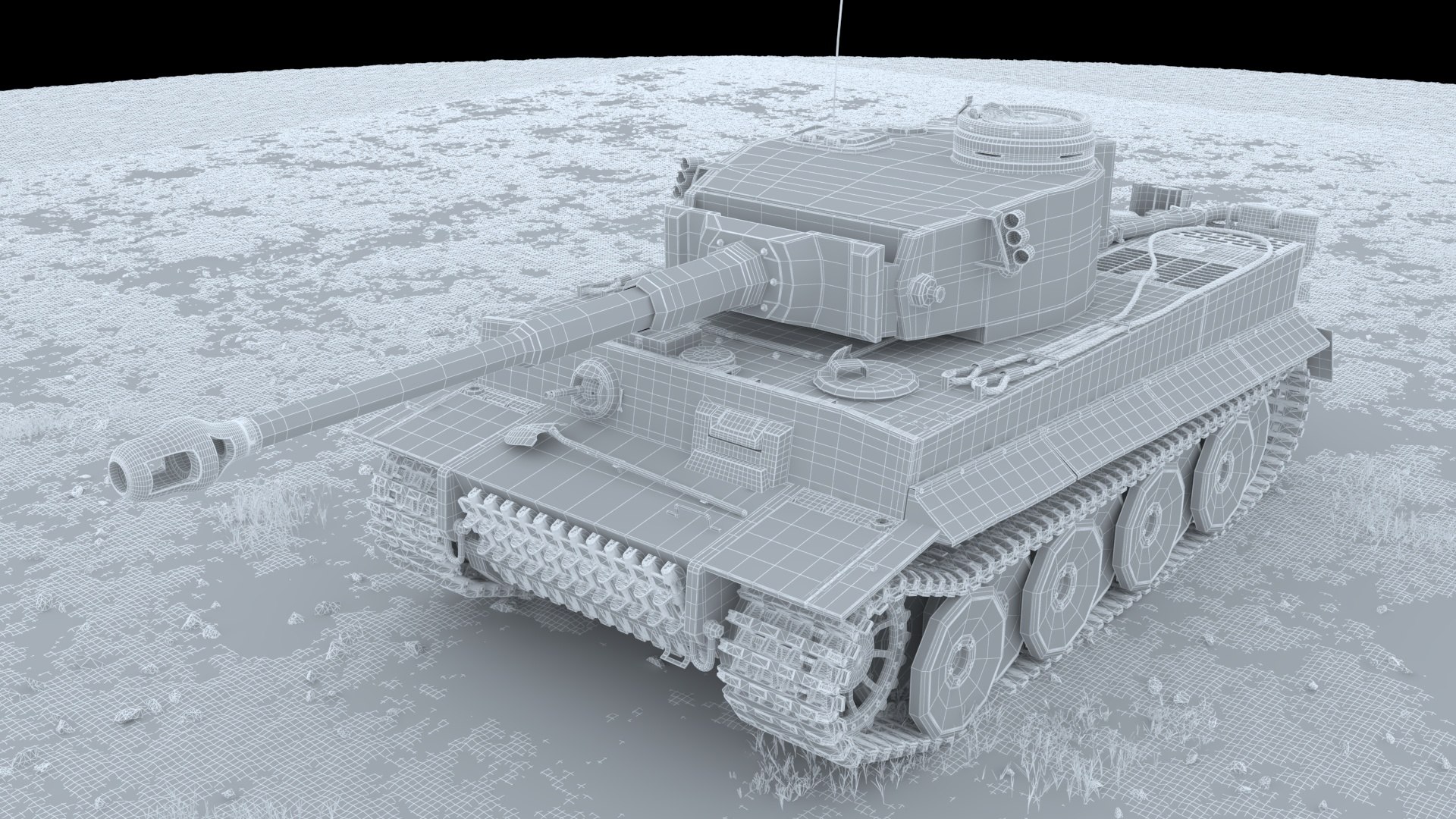 3D Model Tiger Tank Scene - TurboSquid 1821048