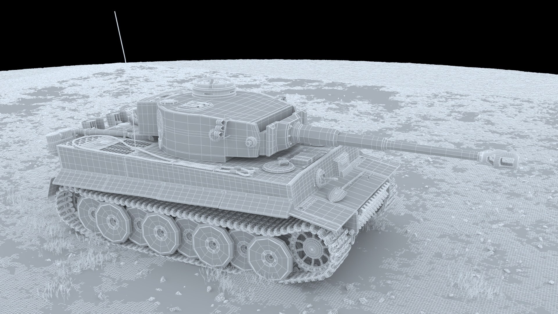3D Model Tiger Tank Scene - TurboSquid 1821048