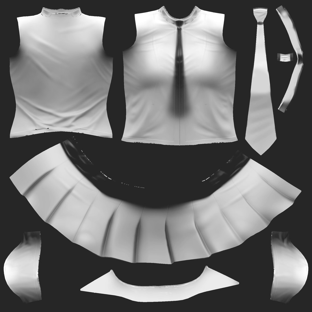 3D Mini School Uniform model - TurboSquid 1750735