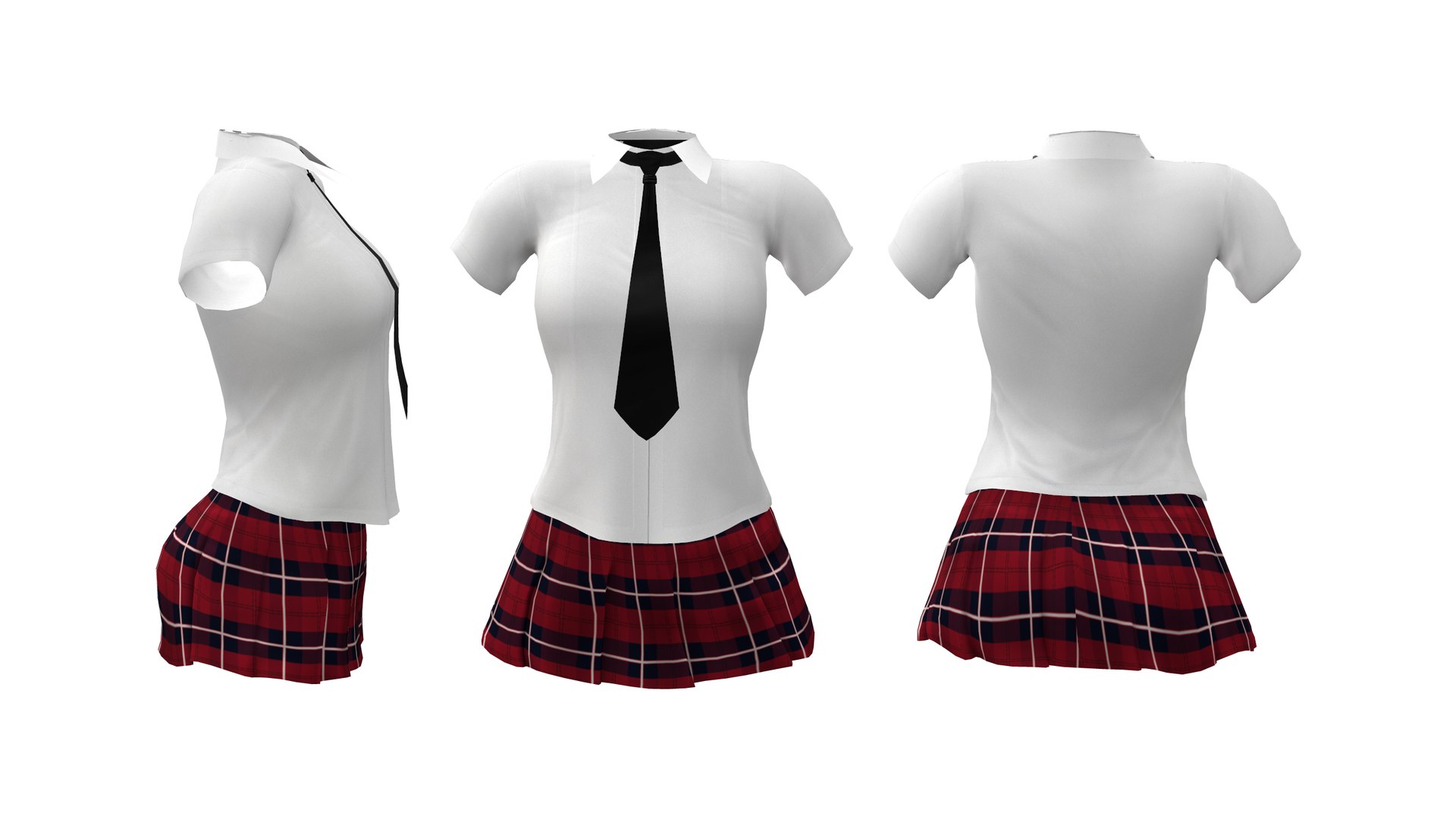 3D Mini School Uniform model - TurboSquid 1750735