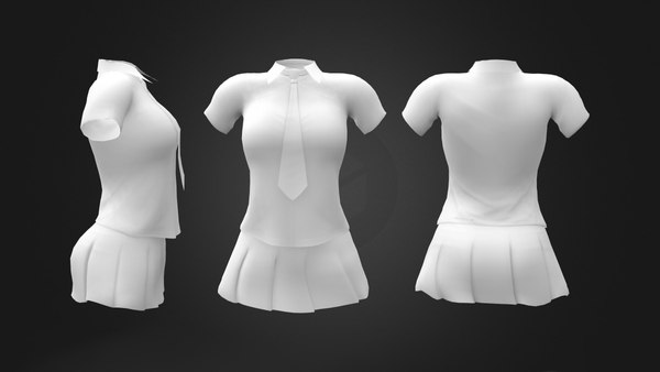 3D Mini School Uniform model - TurboSquid 1750735
