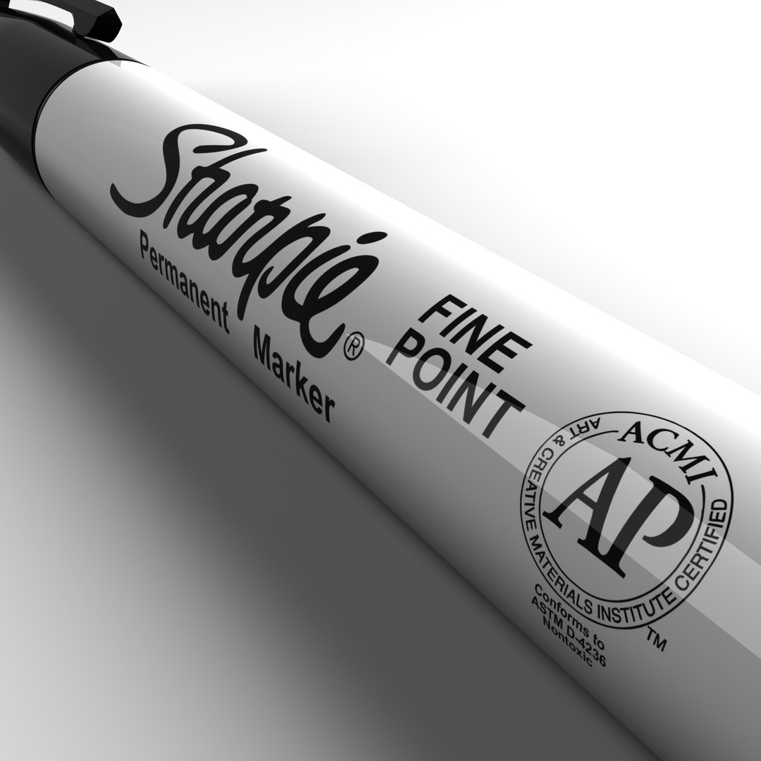 Sharpie Markers 3d Model