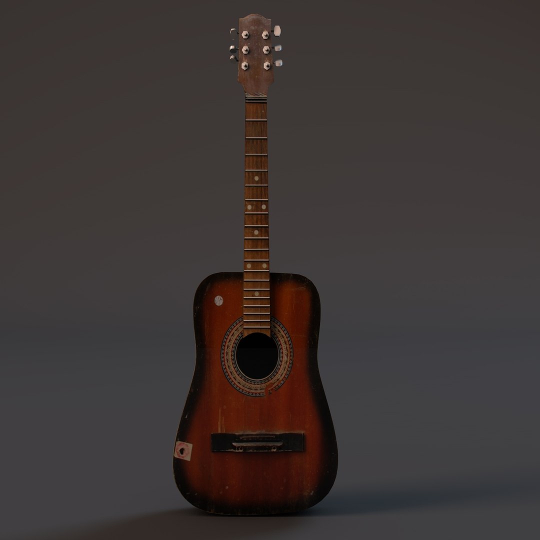 3d C4d Acoustic Guitar