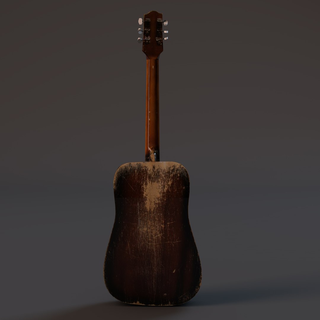 3d C4d Acoustic Guitar