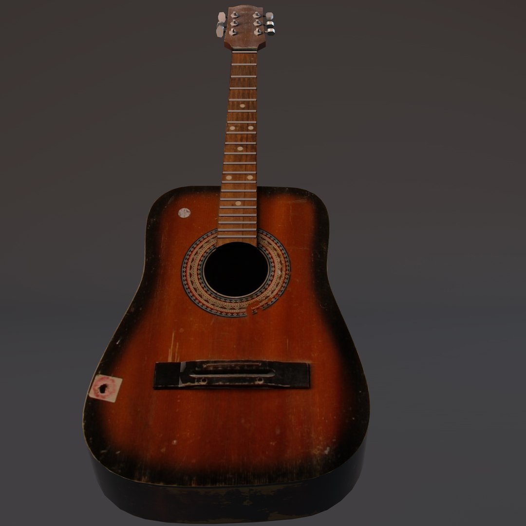3d C4d Acoustic Guitar