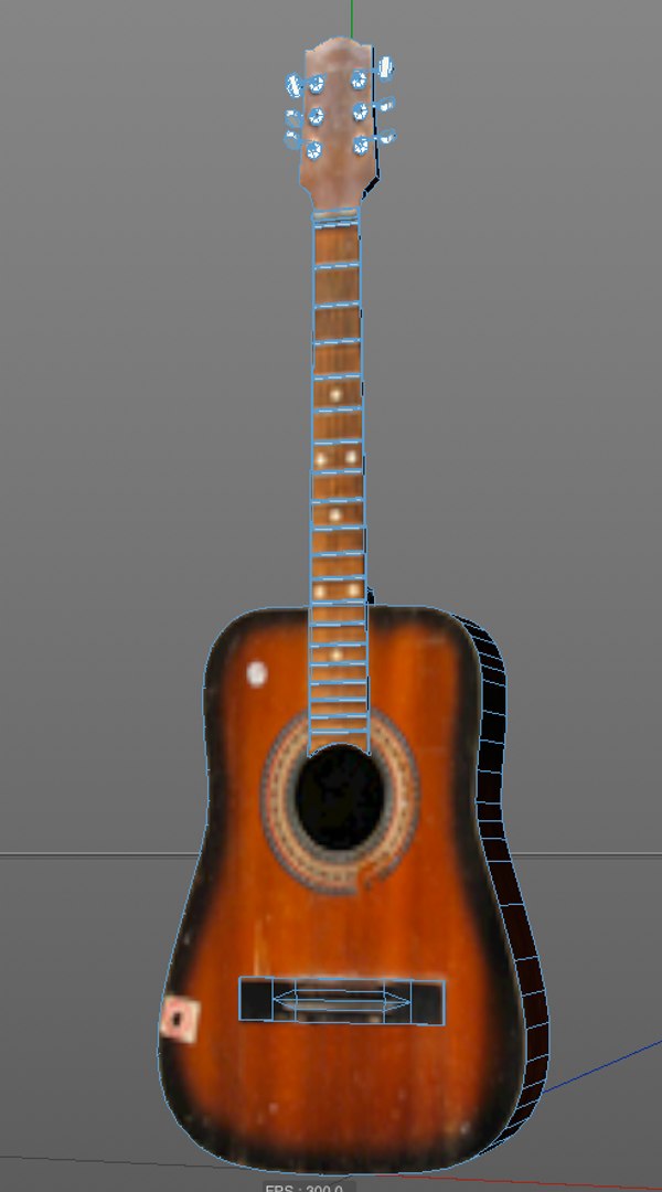3d C4d Acoustic Guitar