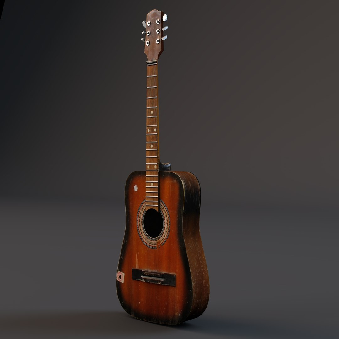 3d C4d Acoustic Guitar