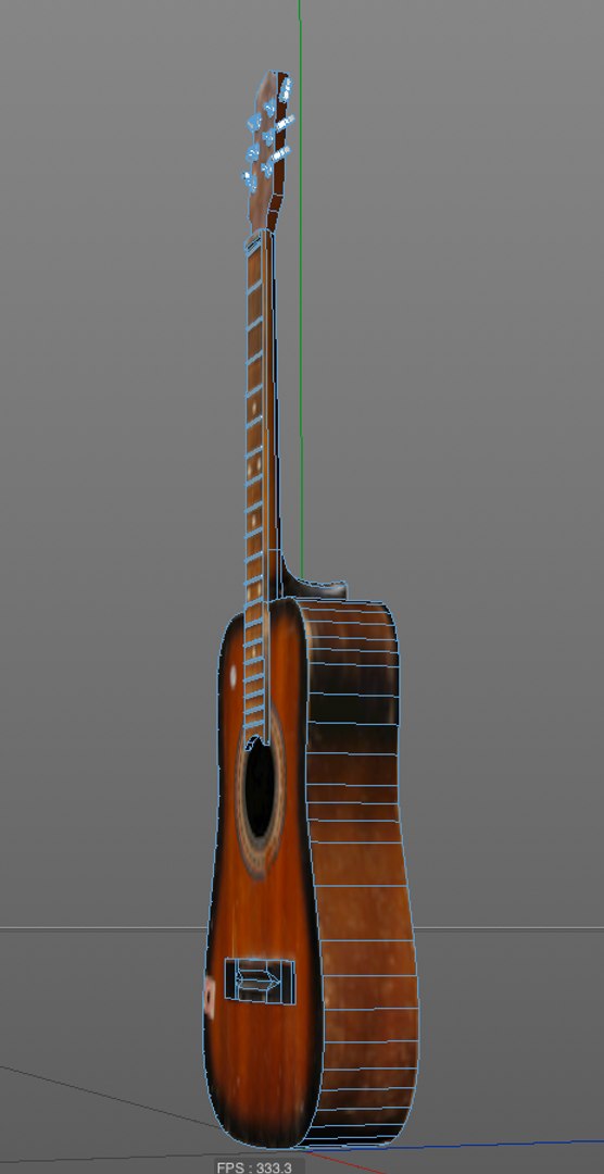 3d C4d Acoustic Guitar