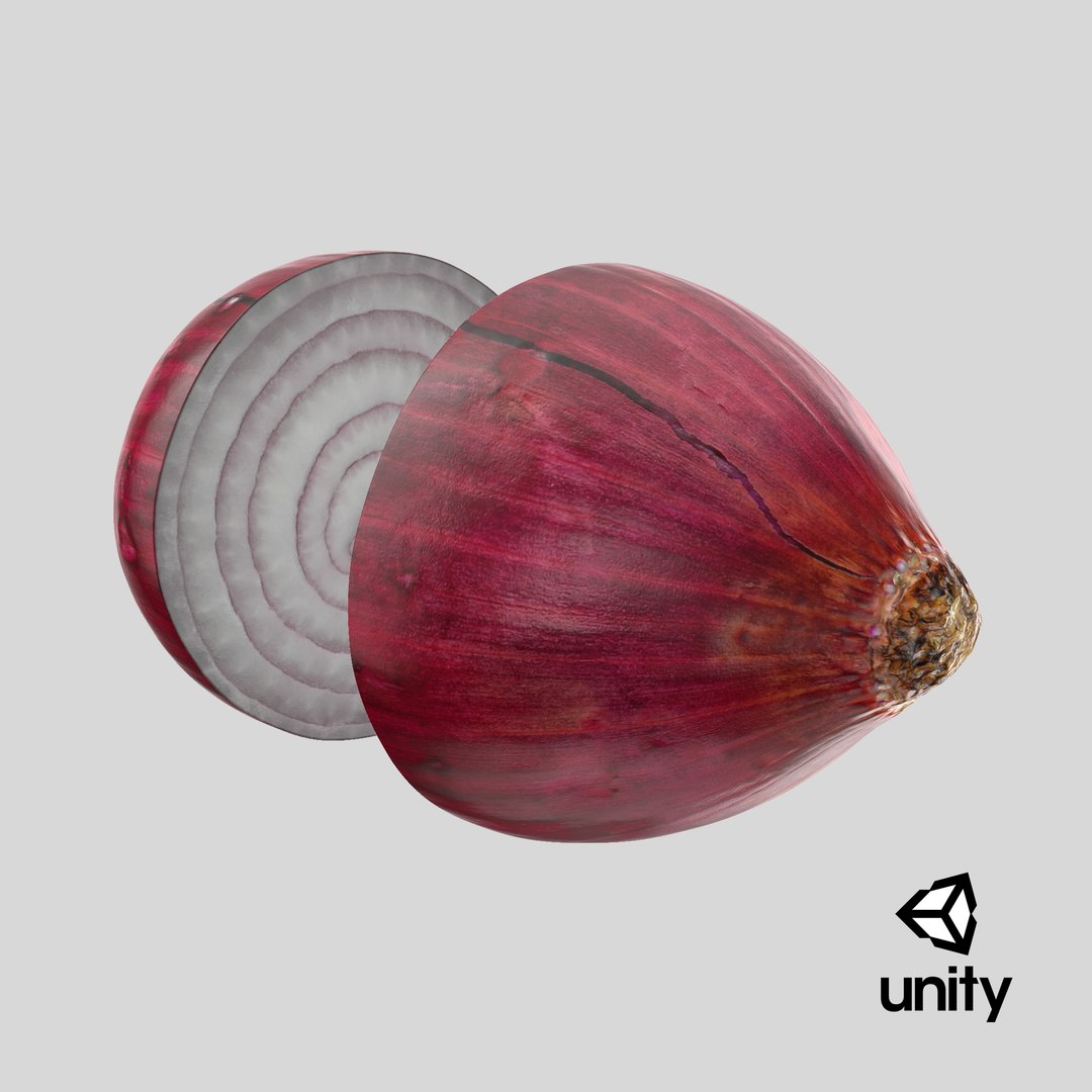 Red Onion Cut In Half 3D Model - TurboSquid 2137543