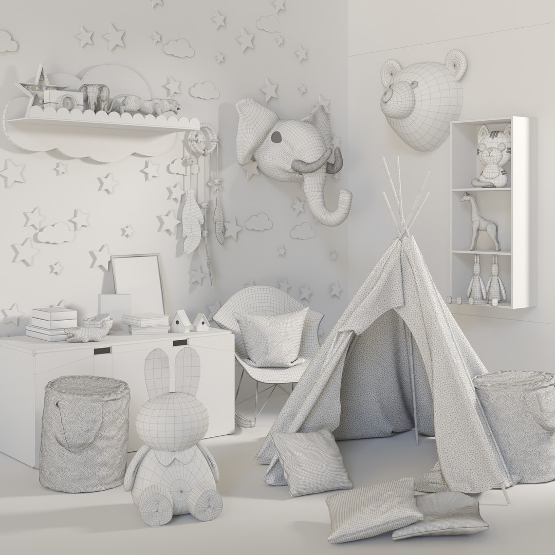 Set Children Room 3D Model - TurboSquid 1434964
