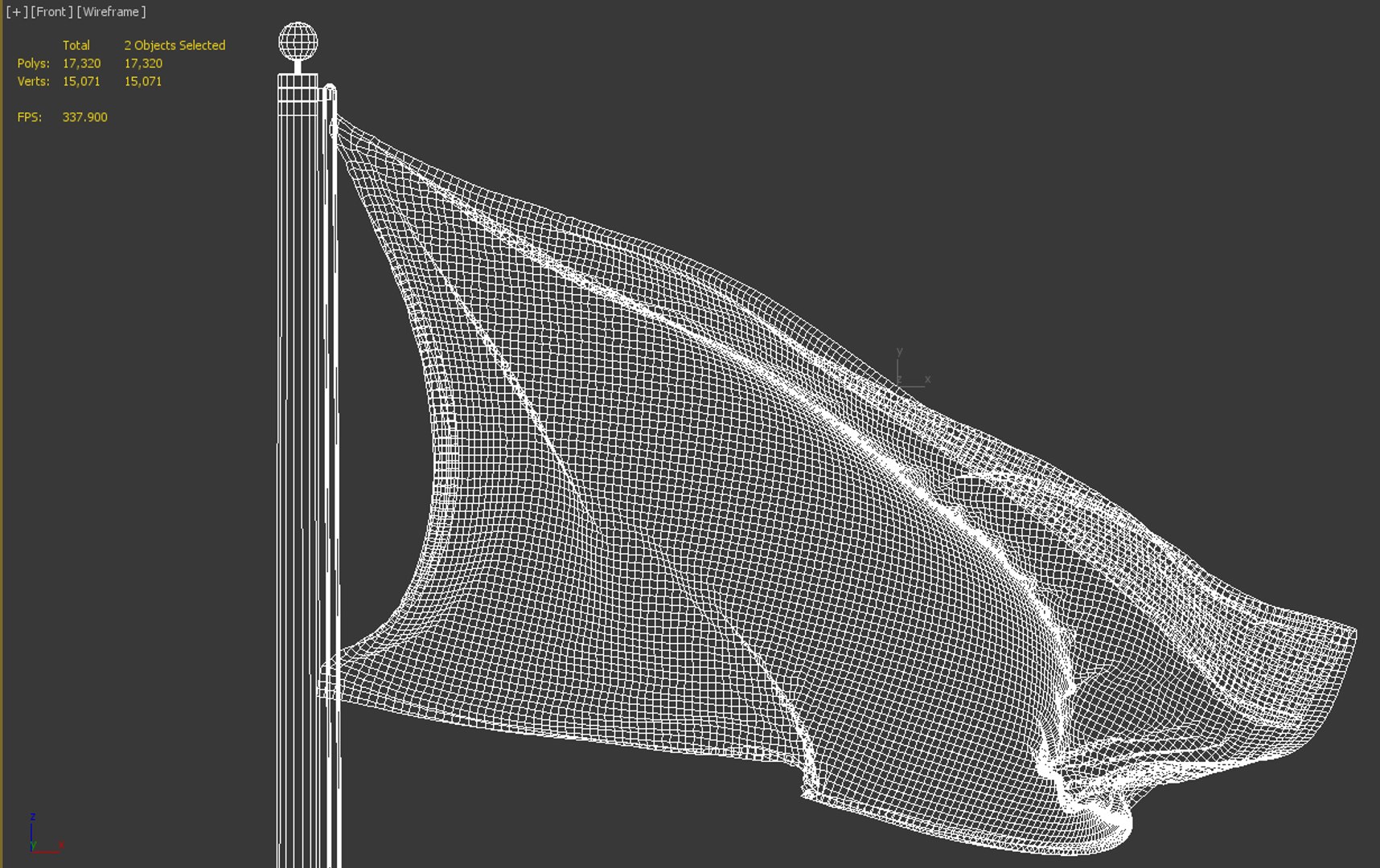Wall Mounted Flag 3d Max