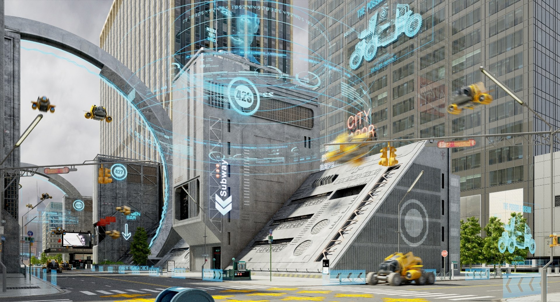 3D Sci Fi City Metropolis - TurboSquid 1173835