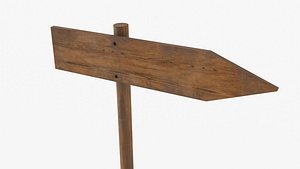 Cartoon Wooden Sign V4 3D - TurboSquid 1962161