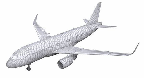 3d model of a319 generic