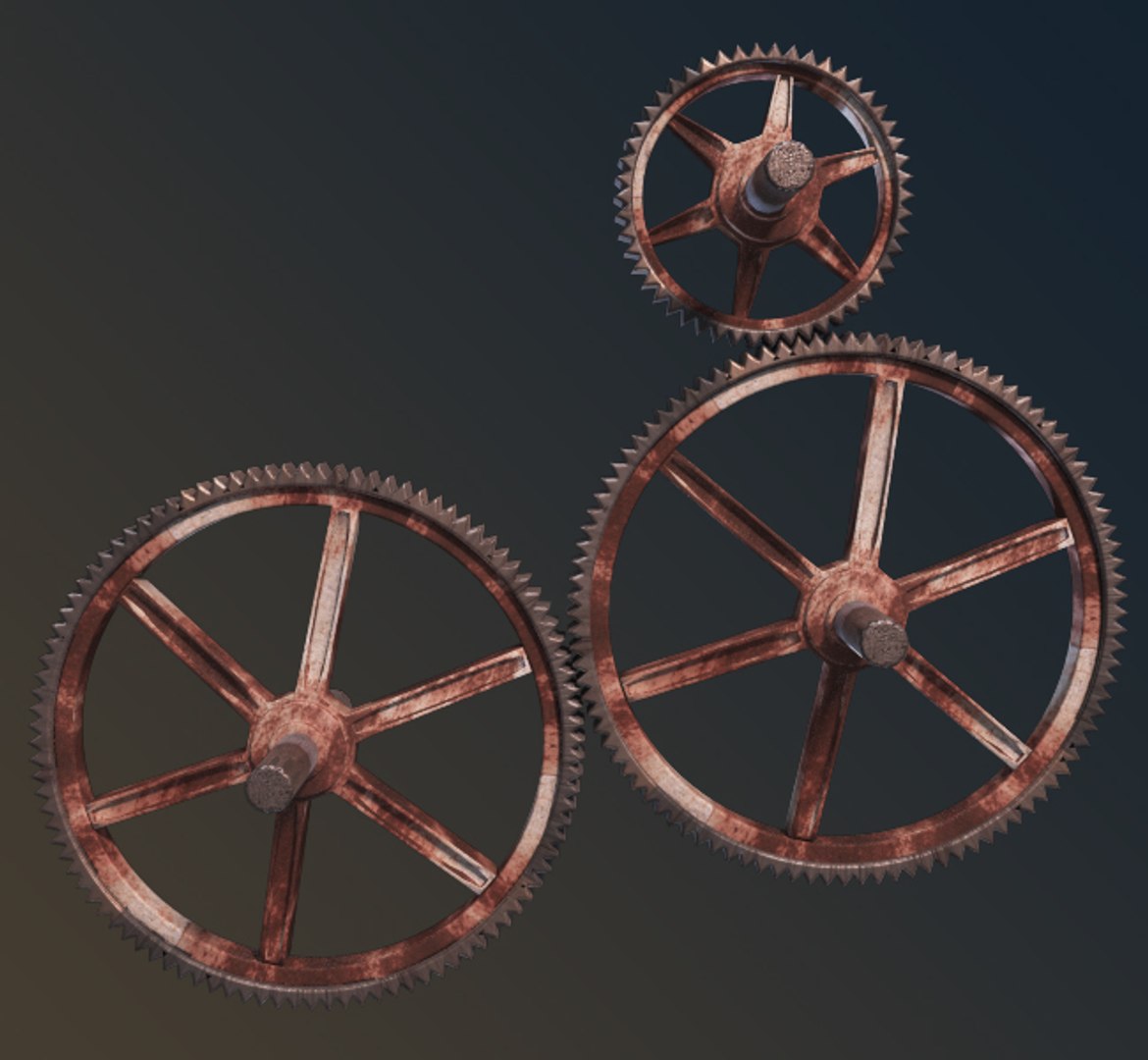 3D Rusty Gears - TurboSquid 1233322