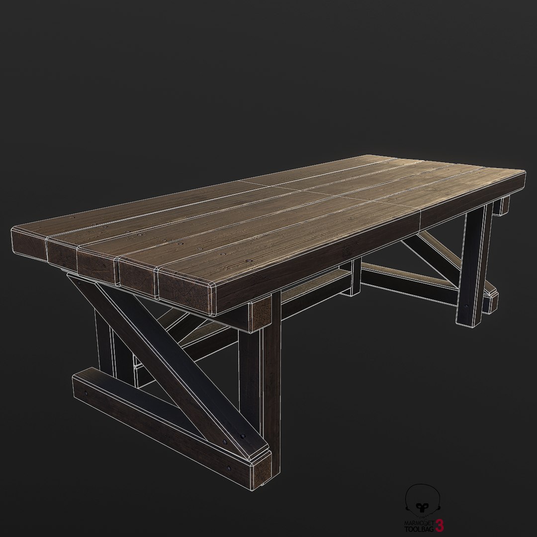 3D Table Old Model - TurboSquid 1242625