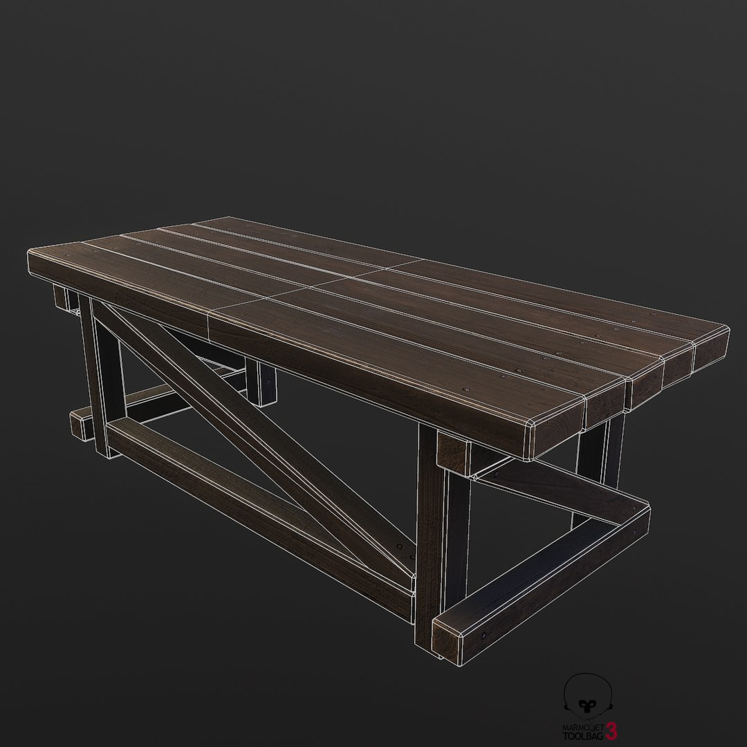 3D Table Old Model - TurboSquid 1242625