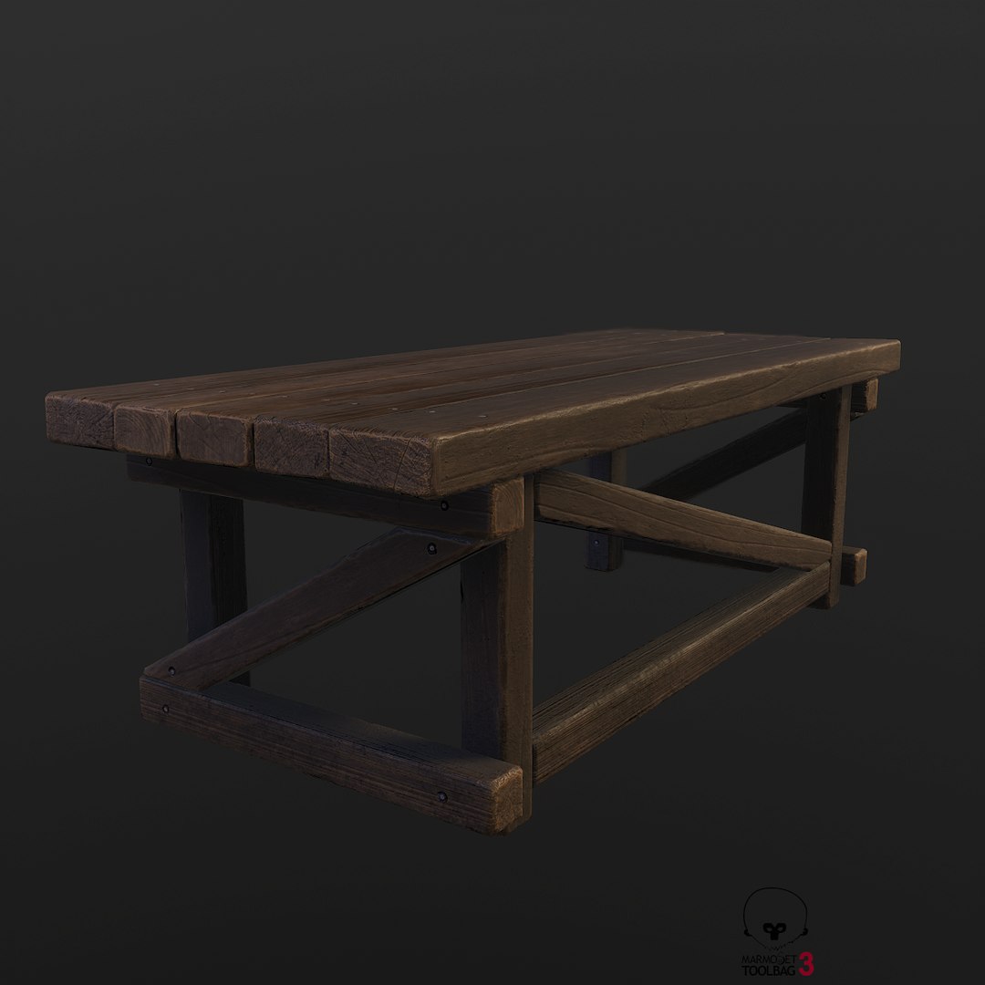 3D Table Old Model - TurboSquid 1242625
