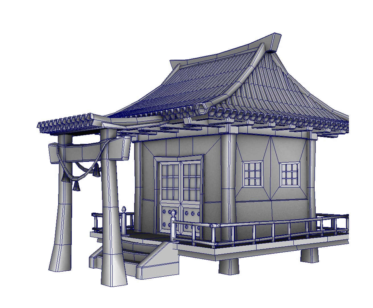 3d Model Hermit Hut House Games